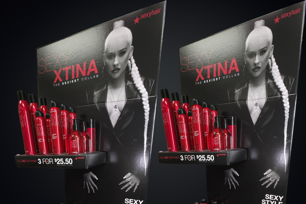 Sexy Hair Xtina Collaboration Floor Display - JohnsByrne